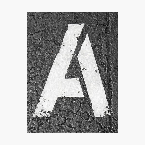Lámina fotográfica «Letra A Alfabeto Fotografía en Blanco» de ...
