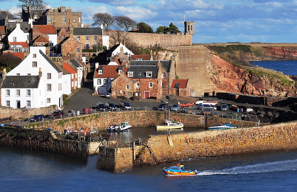 "Crail Harbour" by GillBell | Redbubble
