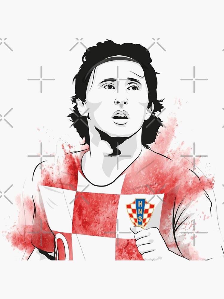 "Modric Watercolor painting" Sticker by kevinlukita6 | Redbubble