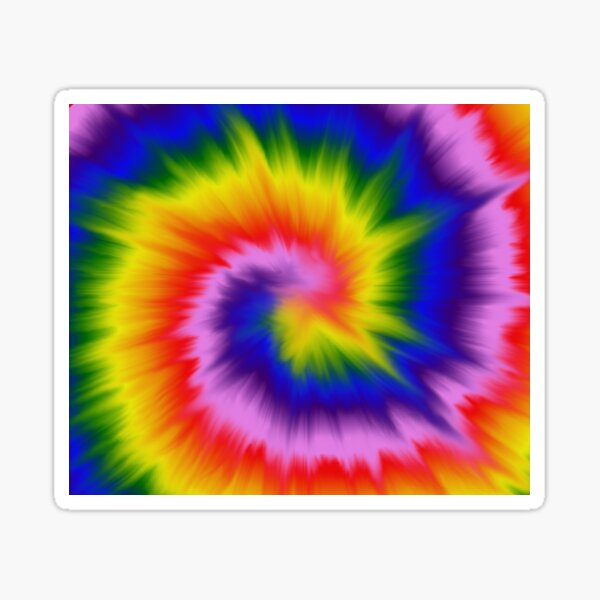 "Psychedelic Rainbow Wave" Sticker by BetweenTwoPages | Redbubble