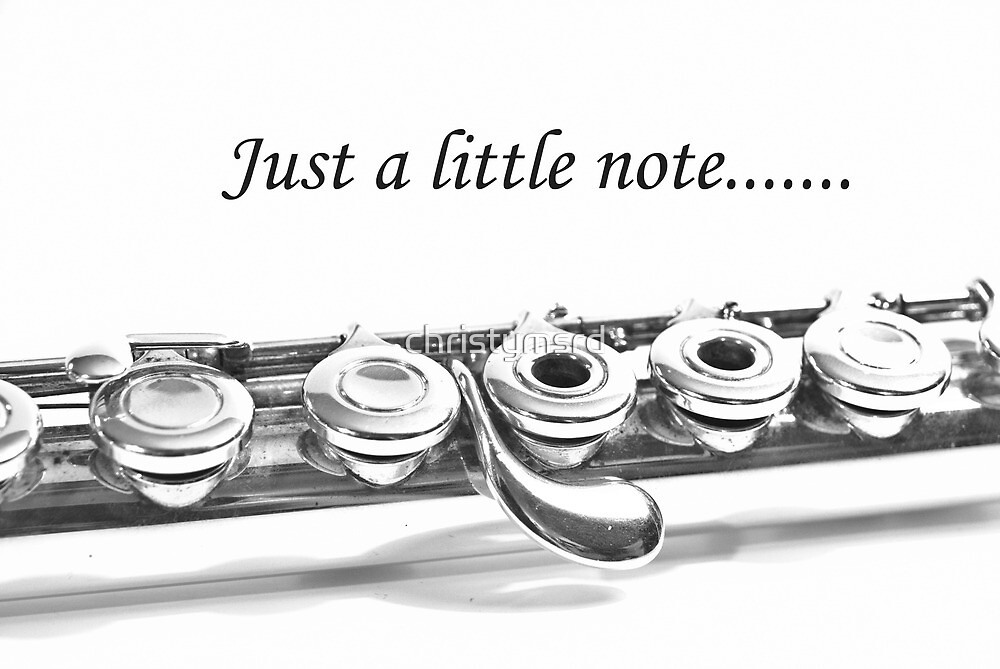 "Flute Note Card: Just a Little Note" by christymsrd | Redbubble