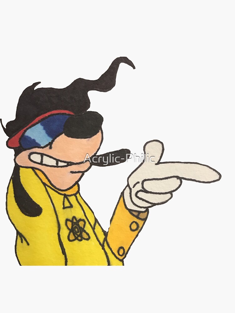 "Max Goof — Powerline" Sticker for Sale by Acrylic-Philic | Redbubble