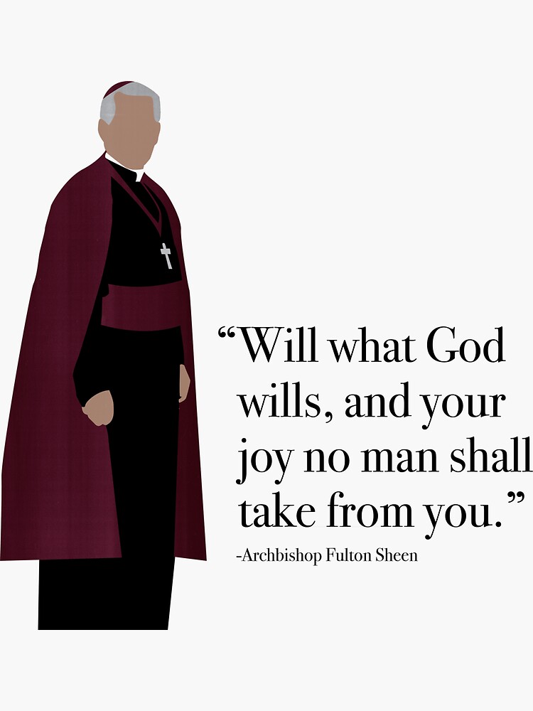 Paper Venerable Fulton Sheen Catholic Sticker JMJ Jesus Mary and Joseph ...