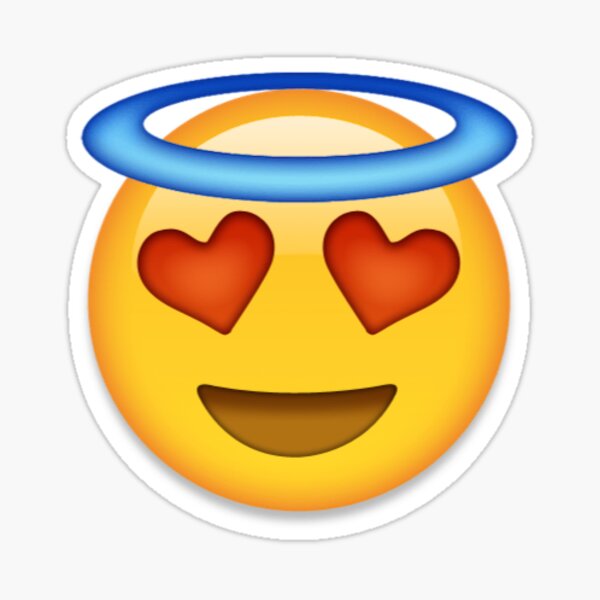 "Angel Heart Eyes emoji" Sticker by rosymegn | Redbubble