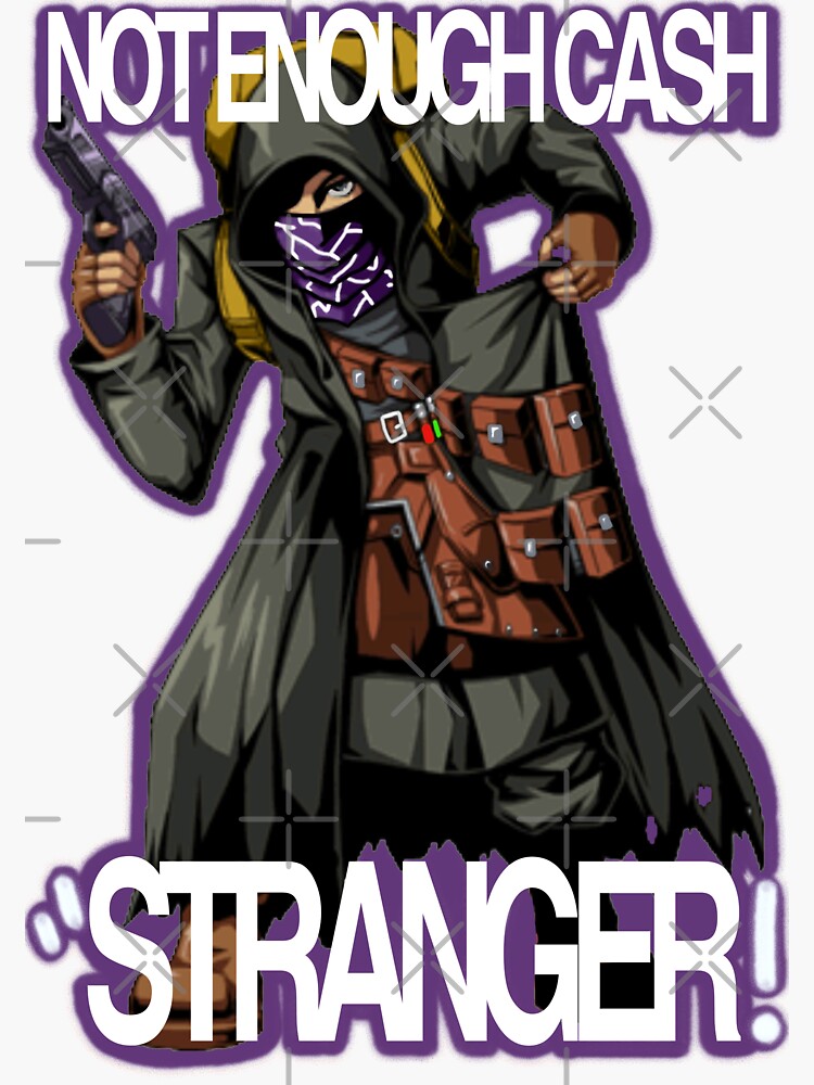 "Resident Evil 4 Merchant (Quotes # 1) (Purple OutLine)" Sticker for ...
