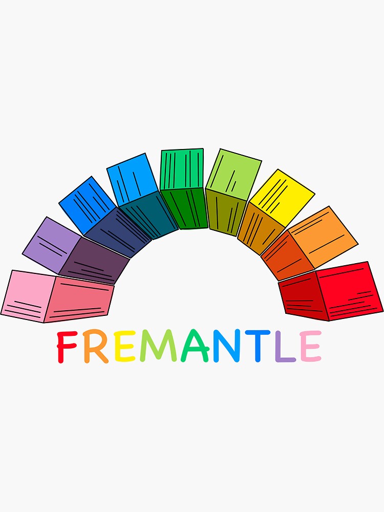 "Fremantle Rainbow" Sticker for Sale by CuddleCushies | Redbubble