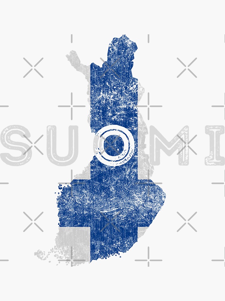 "Finland Shape and Flag" Sticker by ockshirts | Redbubble