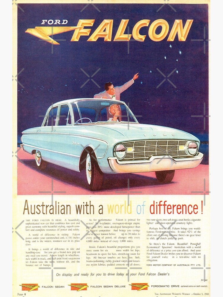 "Ford Falcon Australia Ad" Poster for Sale by schooted | Redbubble