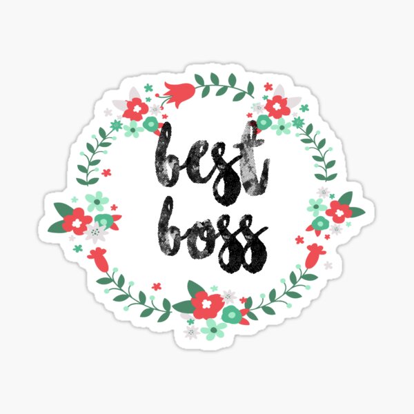 "Best boss" Sticker by Neyren | Redbubble