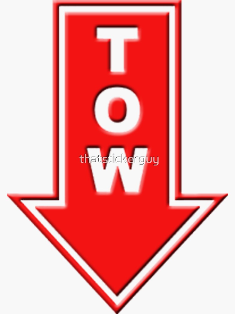 "TOW red sticker" Sticker for Sale by thatstickerguy | Redbubble