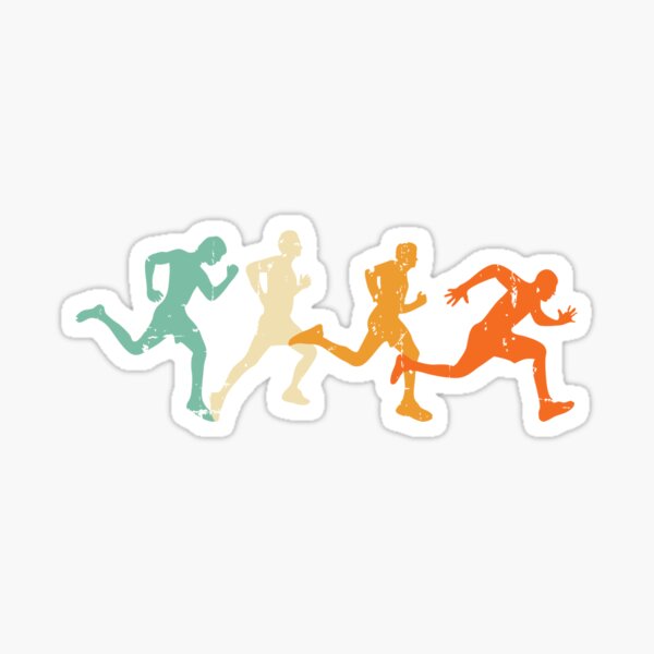 "Retro Running Vintage Track And Field" Sticker for Sale by jeffded ...