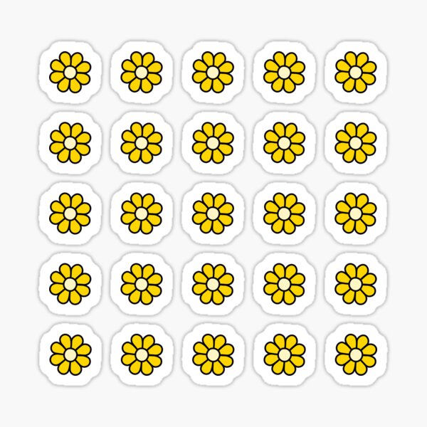 "Mini flowers yellow" Sticker for Sale by OkihanaShop | Redbubble