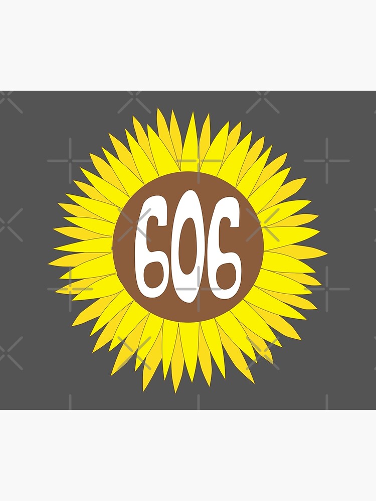 "Hand Drawn Kentucky Sunflower 606 Area Code" Throw Blanket by itsrturn ...