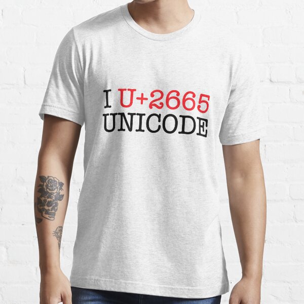 "I U+2665 UNICODE (light)" T-shirt by glyphobet | Redbubble | geek t-shirts - nerd t-shirts ...
