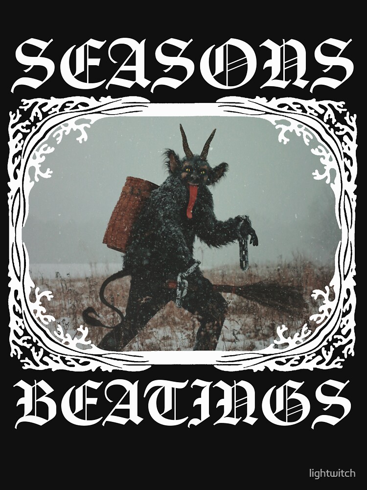 "Season Beatings" T-shirt for Sale by lightwitch | Redbubble | krampus ...