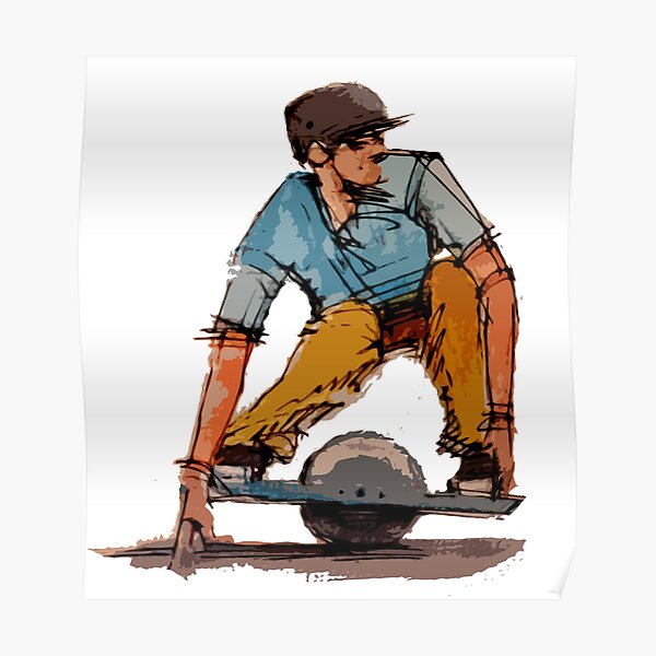 "Onewheel get low" Poster for Sale by onewheelartist | Redbubble