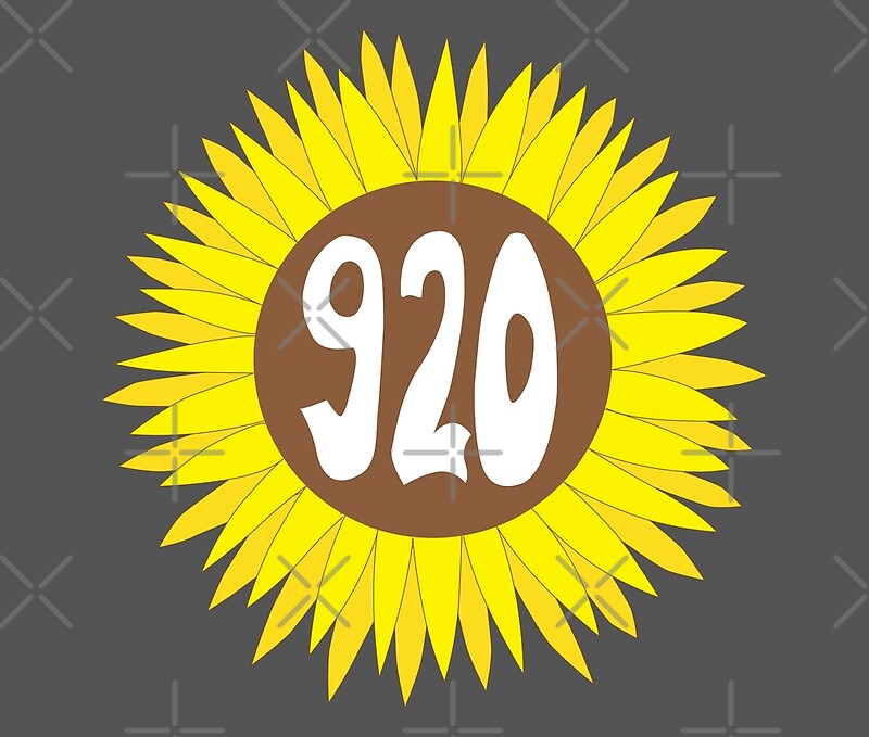 "Hand Drawn Wisconsin Sunflower 920 Area Code" by itsrturn | Redbubble