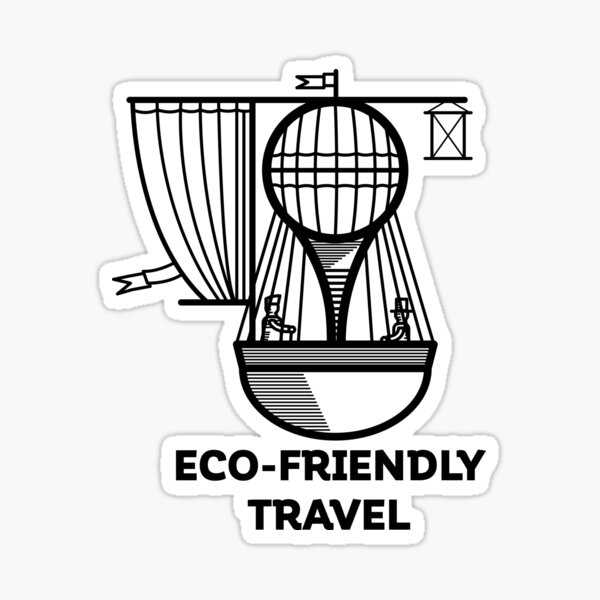 "ECO-FRIENDLY TRAVEL" Sticker for Sale by mgulin | Redbubble