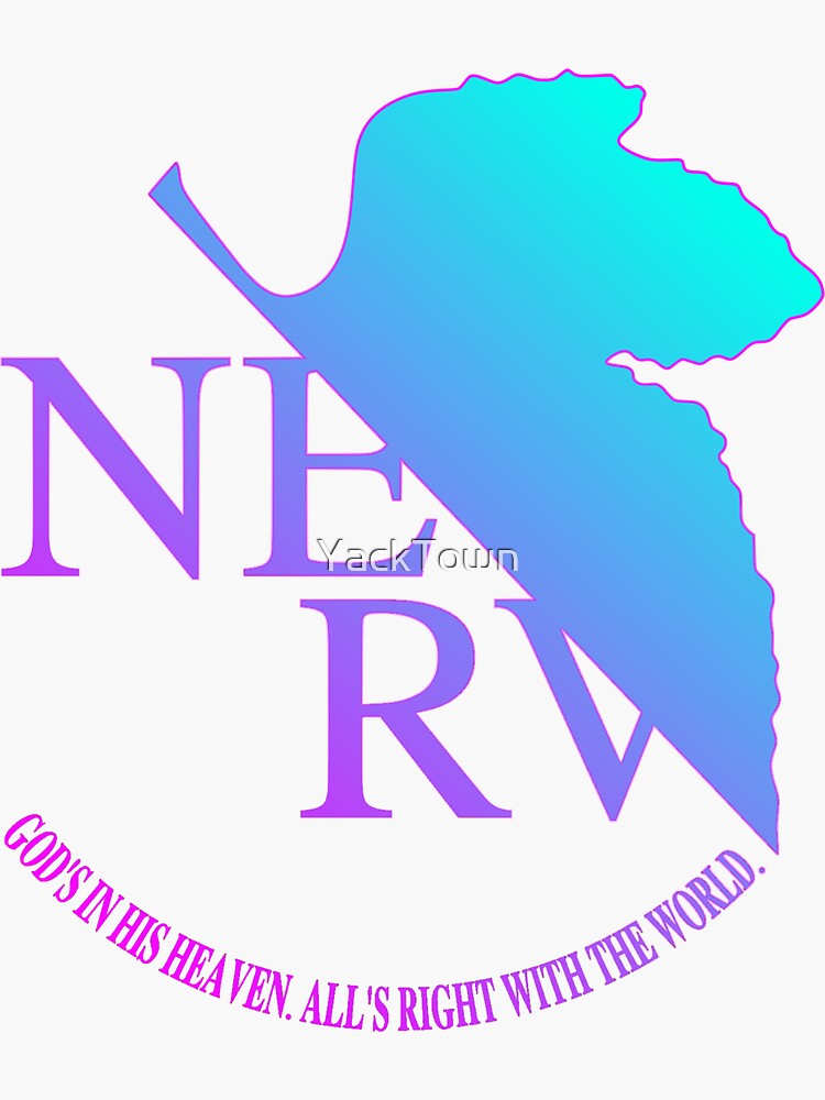 "NERV Logo - aesthetic" Sticker for Sale by YackTown | Redbubble
