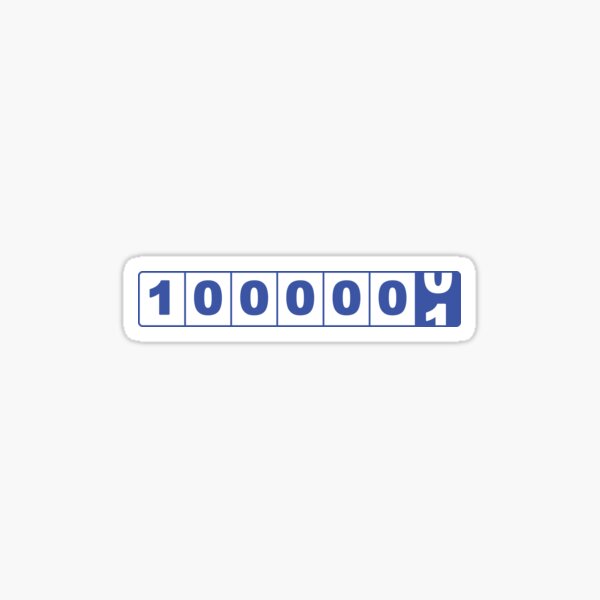 "100,000 Mile Club (blue)" Sticker for Sale by RoadAndTrash | Redbubble