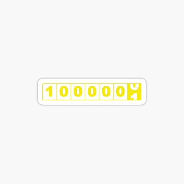 "100,000 Mile Club (yellow)" Sticker for Sale by RoadAndTrash | Redbubble