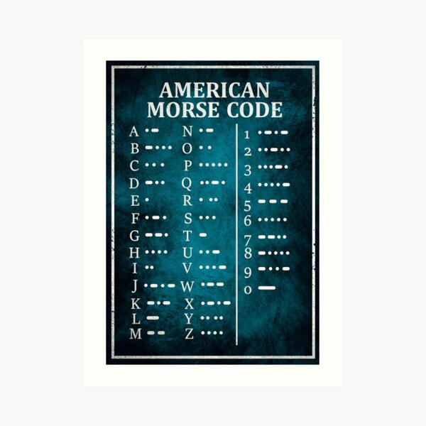 "Morse Code Chart" Art Print for Sale by culturestash | Redbubble