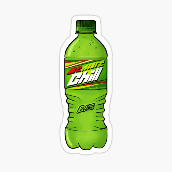 "Be More Chill Mountain Dew" Sticker by AliStrelchun | Redbubble