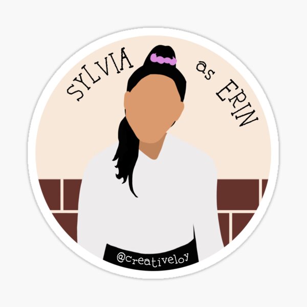 "Sylvia as Erin" Sticker for Sale by DLAPerfArts | Redbubble