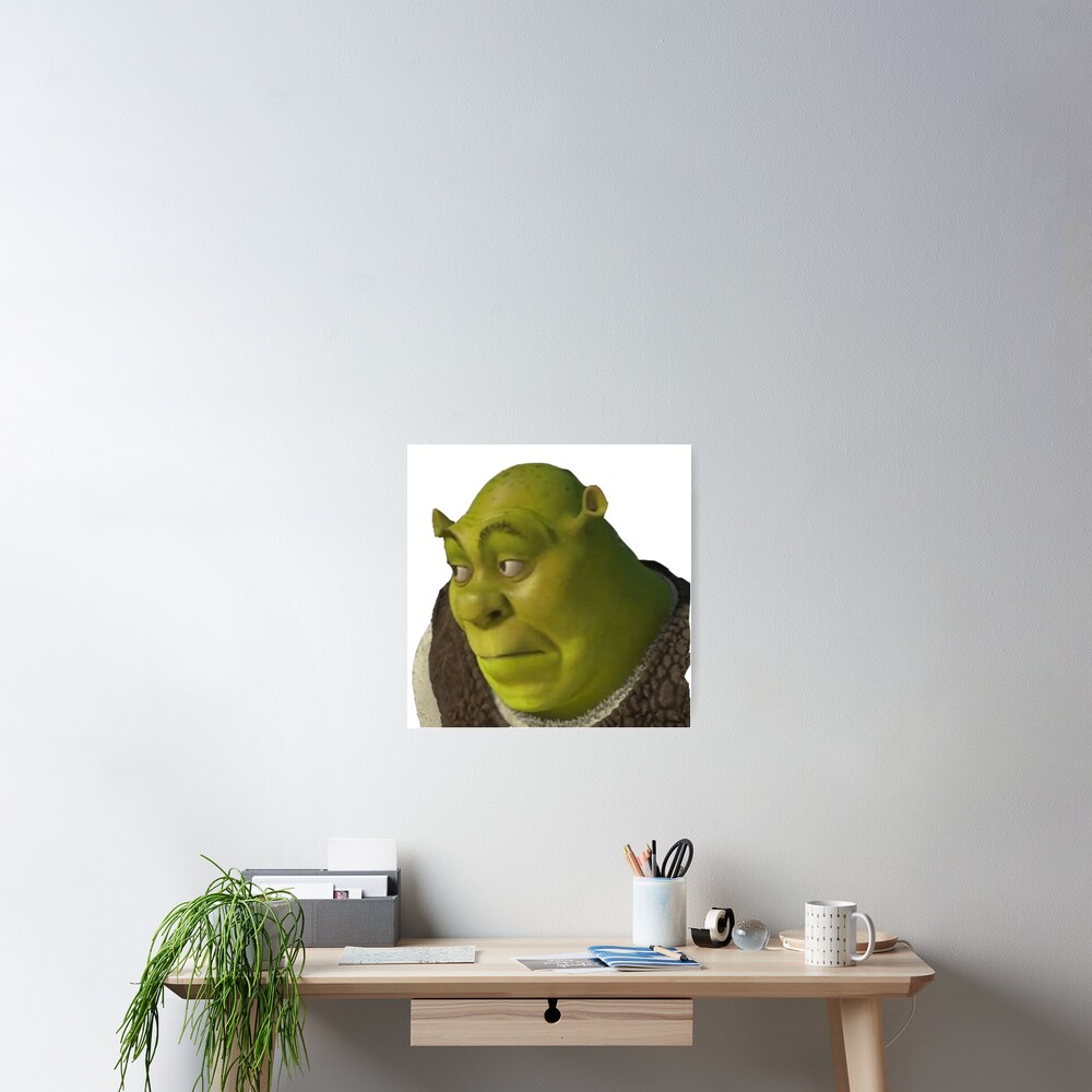 "Shrek smirk" Poster for Sale by Kiransingri | Redbubble