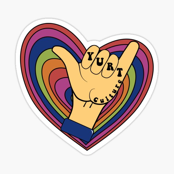 "Yurt Culture Heart" Sticker for Sale by stroopC | Redbubble