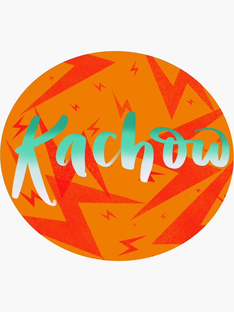 ""Kachow" sticker" Sticker for Sale by mcrackle | Redbubble