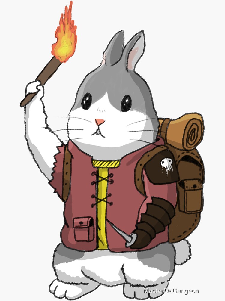 "Adventure Bun - DnD Bunny" Sticker for Sale by MasterDaDungeon | Redbubble