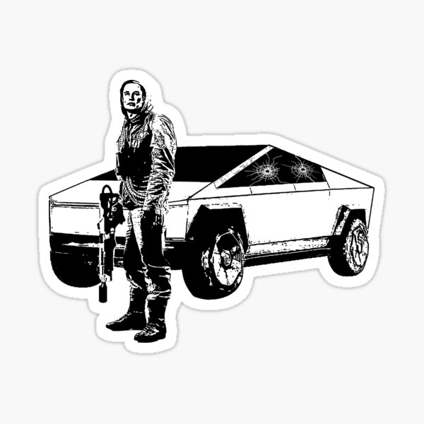 "Post Apocalyptic Cybertruck" Sticker for Sale by wayweroll | Redbubble