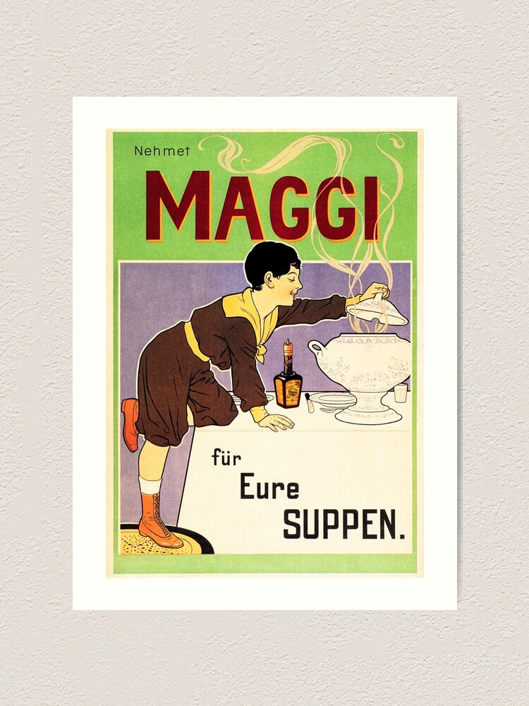 "MAGGI Great for Your Soups Vintage German Food Poster circa 1920s" Art ...