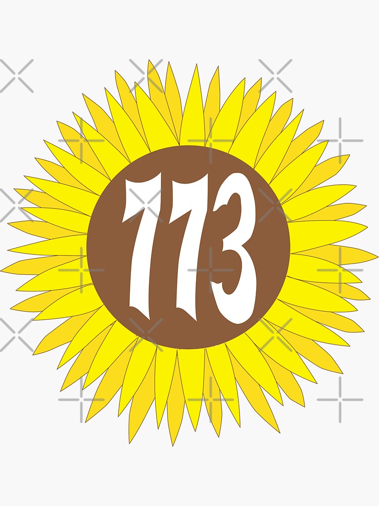 "Hand Drawn Illinois Sunflower 773 Area Code" Sticker for Sale by ...