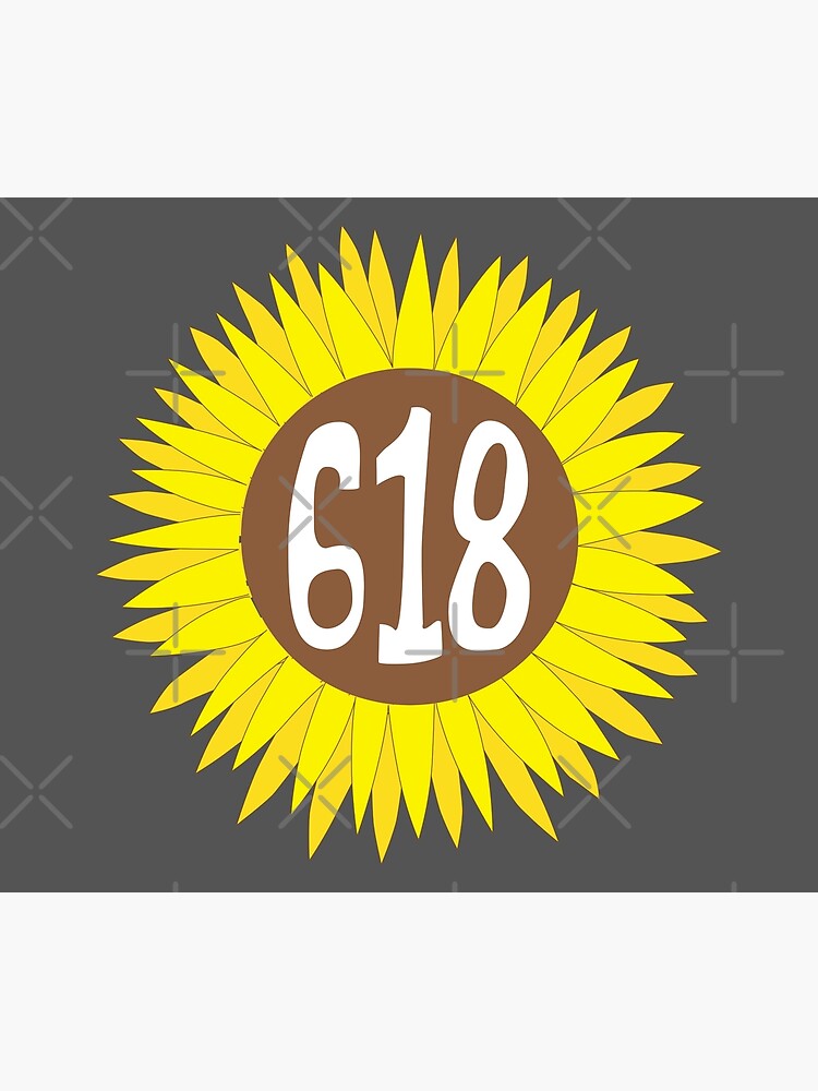 "Hand Drawn Illinois Sunflower 618 Area Code" Poster by itsrturn ...