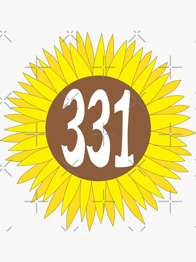 "Hand Drawn Illinois Sunflower 331 Area Code" Sticker for Sale by ...