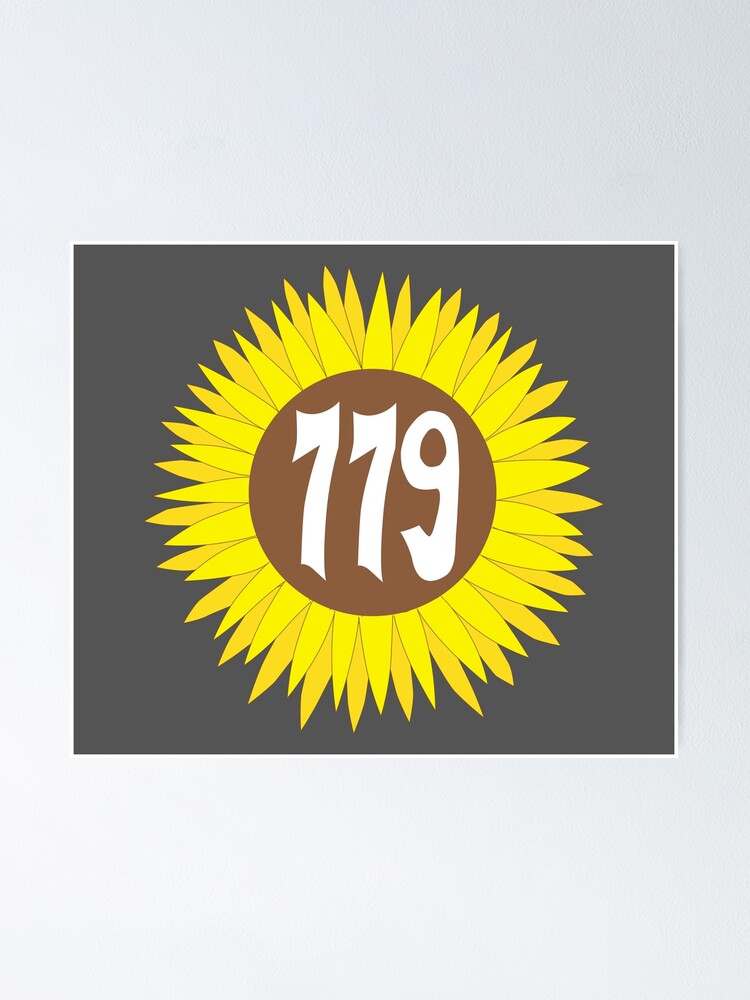 "Hand Drawn Illinois Sunflower 779 Area Code" Poster by itsrturn ...