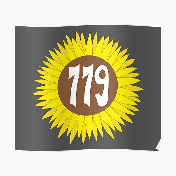 "Hand Drawn Illinois Sunflower 779 Area Code" Poster by itsrturn ...