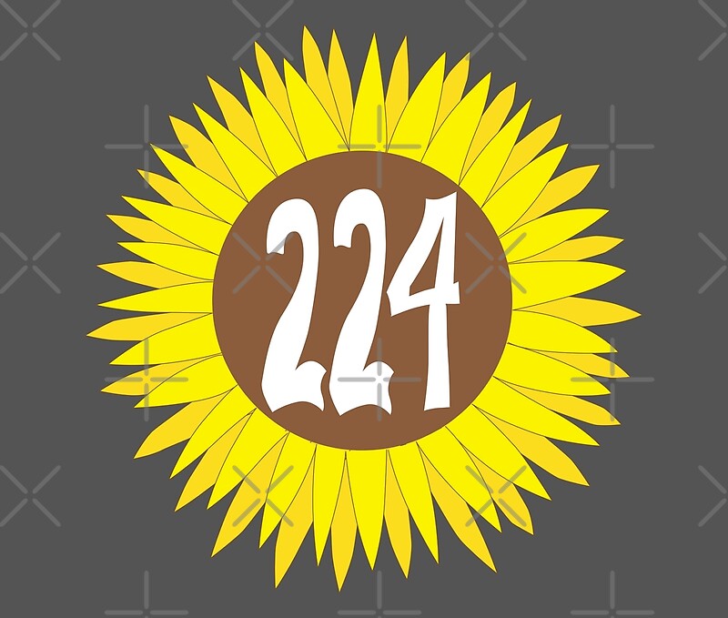 "Hand Drawn Illinois Sunflower 224 Area Code" by itsrturn | Redbubble