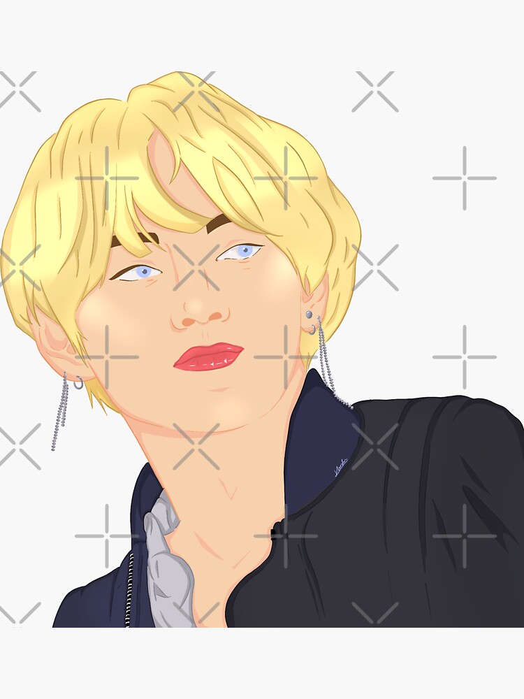 "Tae Tae" Sticker by khushimali | Redbubble