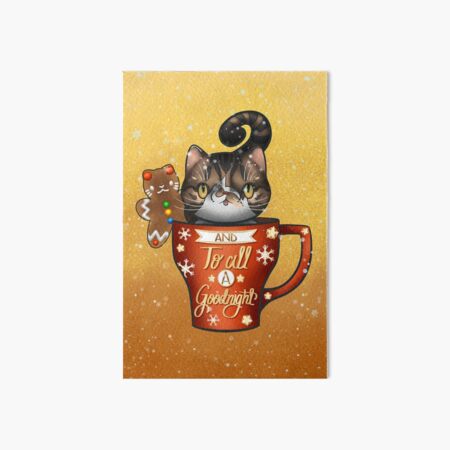 And to all a goodnight” Sweet Sugar the tabby with a gingerbread man in ...