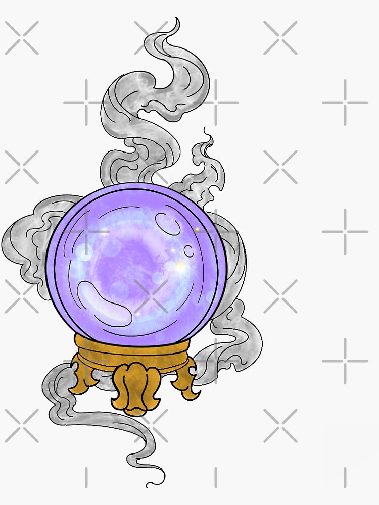 "Crystal Ball" Sticker by chrystxll | Redbubble