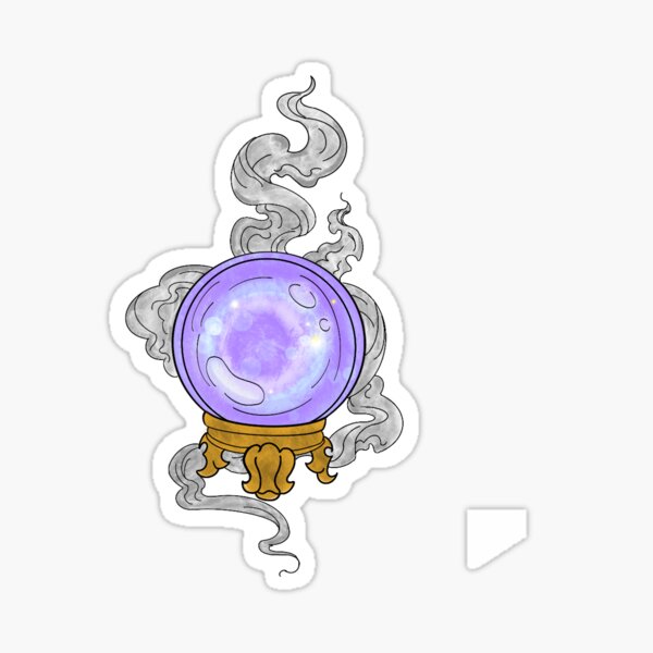 "Crystal Ball" Sticker by chrystxll | Redbubble