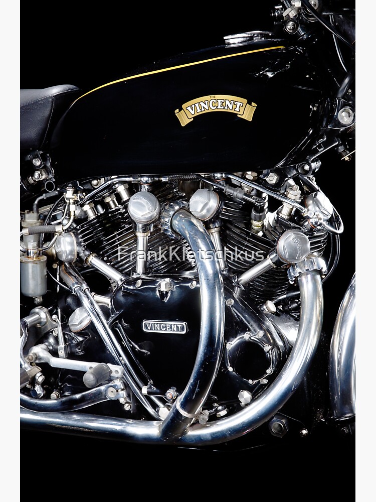 "Vincent Black Shadow Engine" Sticker for Sale by FrankKletschkus ...