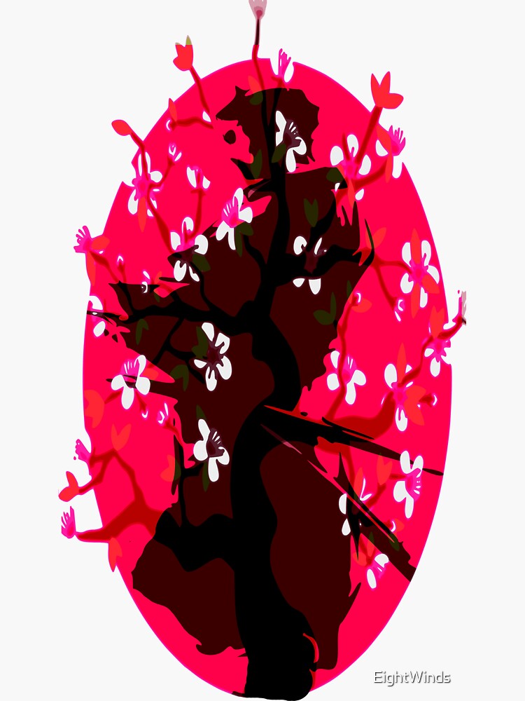 "Samurai Warrior with the Spirit of Sakura Tree" Sticker for Sale by ...