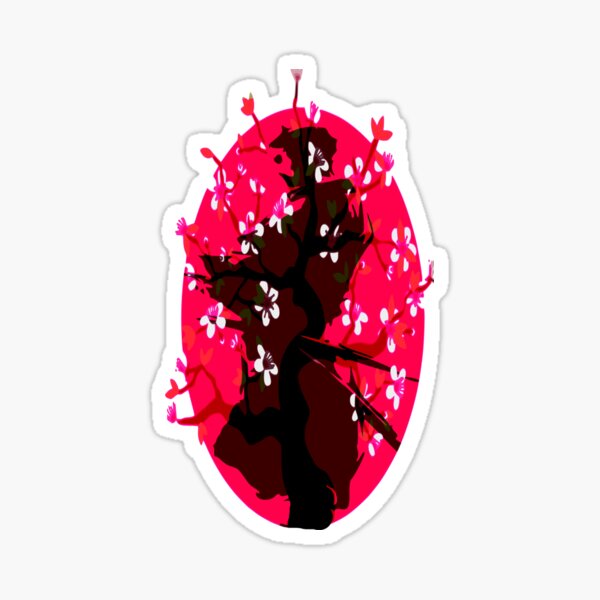 "Samurai Warrior with the Spirit of Sakura Tree" Sticker for Sale by ...