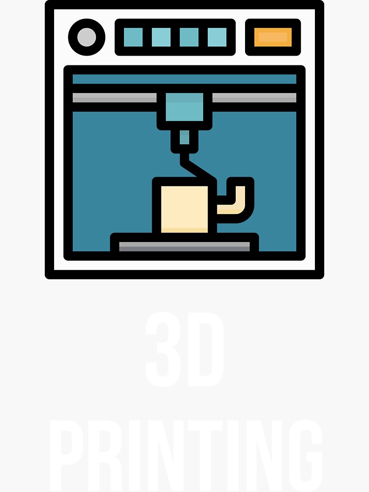 "3D Printing 3D Printer " Sticker for Sale by vladocar | Redbubble