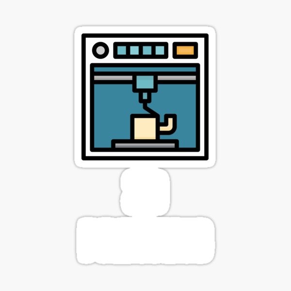 "3D Printing 3D Printer " Sticker for Sale by vladocar | Redbubble