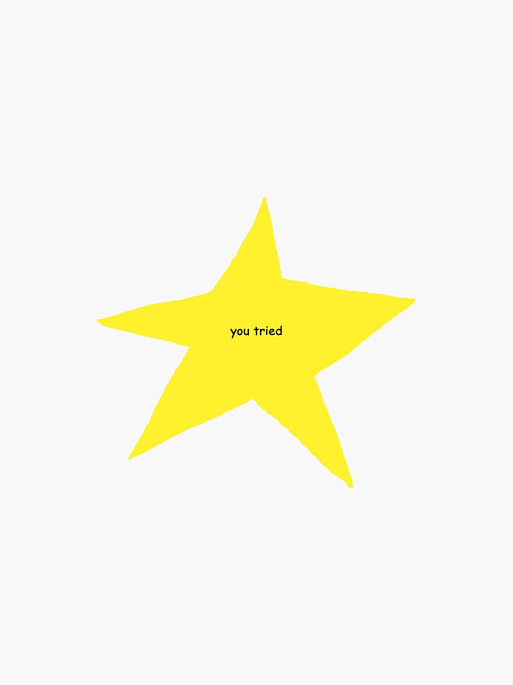 "You Tried Star Sticker" Sticker by Zapzilly | Redbubble